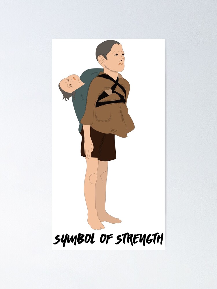 "a Japanese boy standing at attention after having brought his dead ...