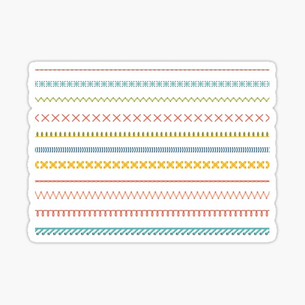 "Stitch border design" Sticker for Sale by asad9548 | Redbubble