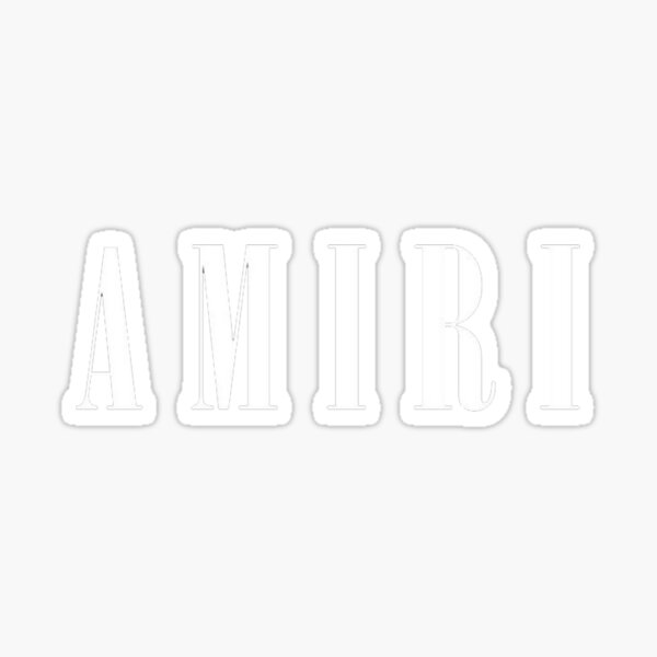 "AMIRI White" Sticker for Sale by frankenis | Redbubble