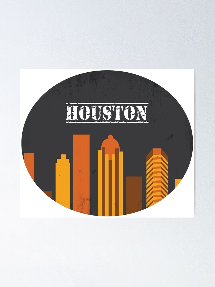 "Houston Retro Vintage " Poster by HStudioPrints | Redbubble