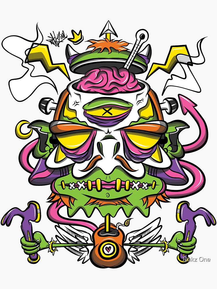 "Boom Splat" Sticker for Sale by rukzone | Redbubble