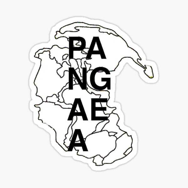 "pangaea" Sticker for Sale by moldybagel | Redbubble