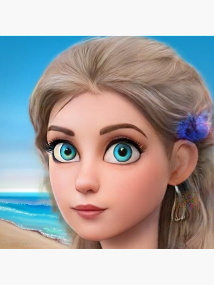 "Beach Sandy Cartoon Lady " Sticker for Sale by AlfredBilling | Redbubble