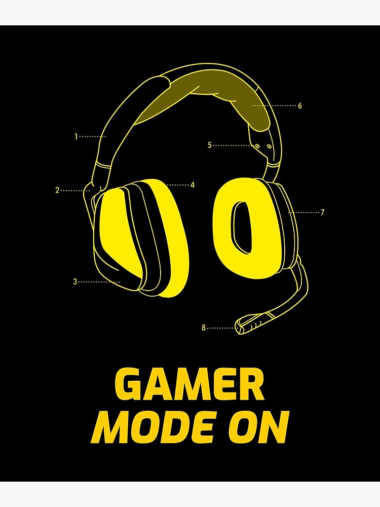 "Gamer Mode ON" Poster for Sale by NatureFree | Redbubble