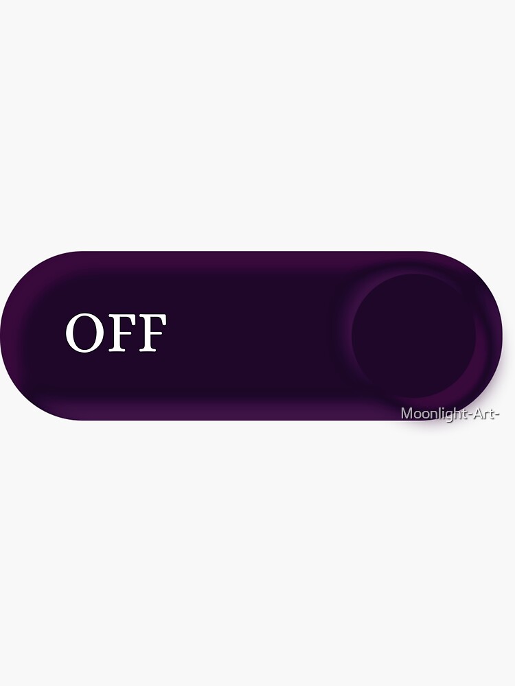"Switch off" Sticker for Sale by Moonlight-Art- | Redbubble