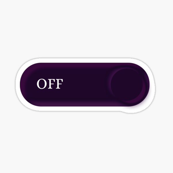 "Switch off" Sticker for Sale by Moonlight-Art- | Redbubble