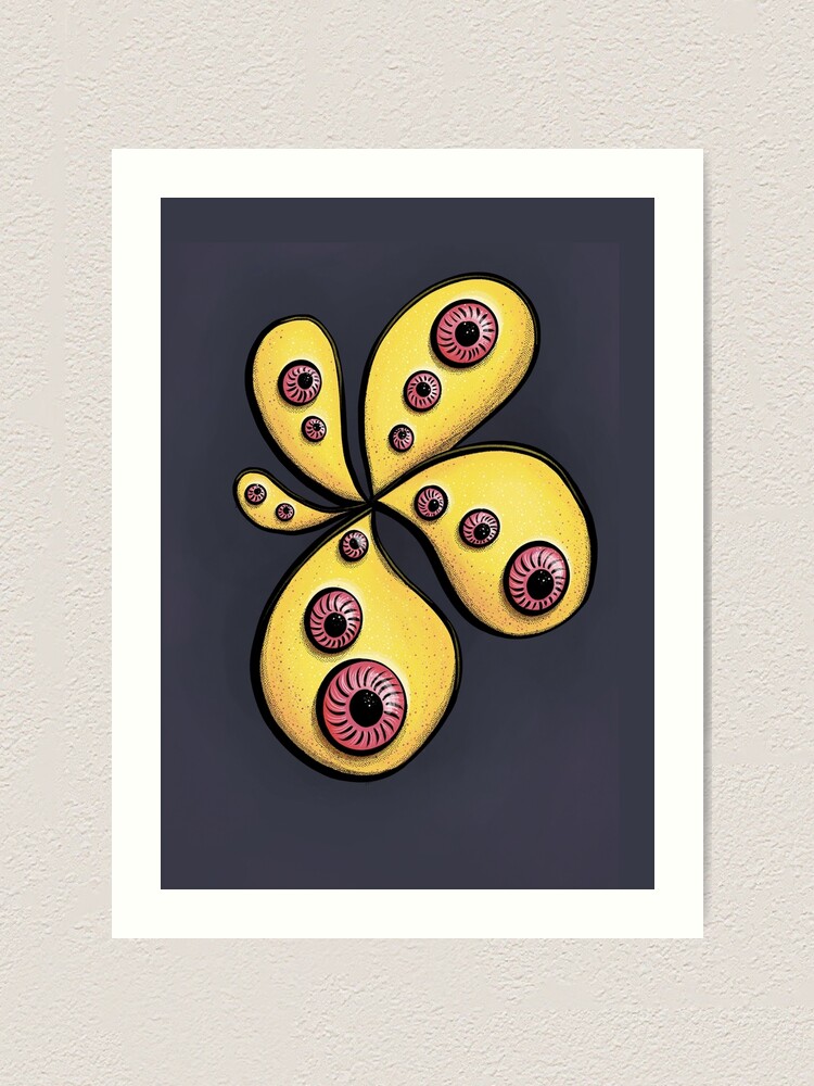 "Weird Eye Monster Pink Eyes Trippy Art" Art Print for Sale by azzza ...
