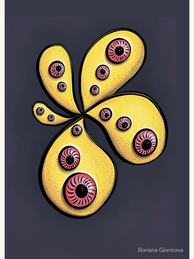 "Weird Eye Monster Pink Eyes Trippy Art" Art Print for Sale by azzza ...