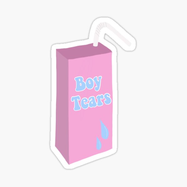 "Boy Tears Juice Box" Sticker for Sale by sophaesthetic | Redbubble