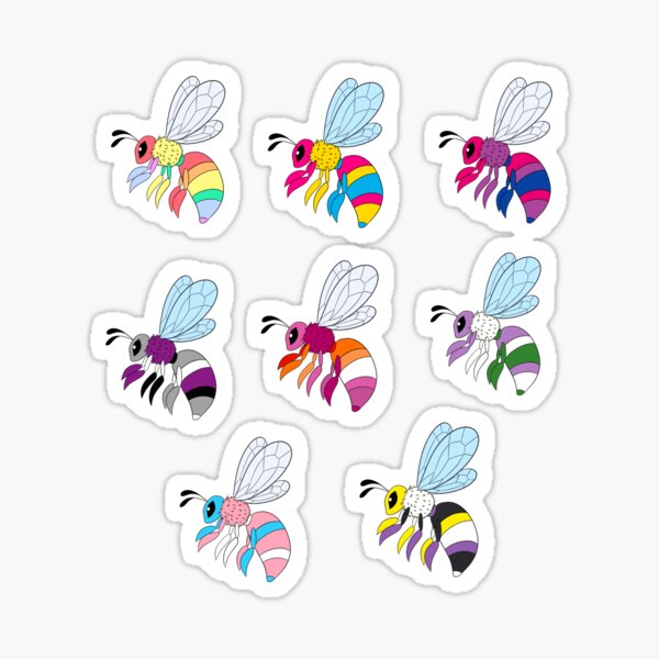 "Pride Bees" Sticker for Sale by LostPhoenixArt | Redbubble