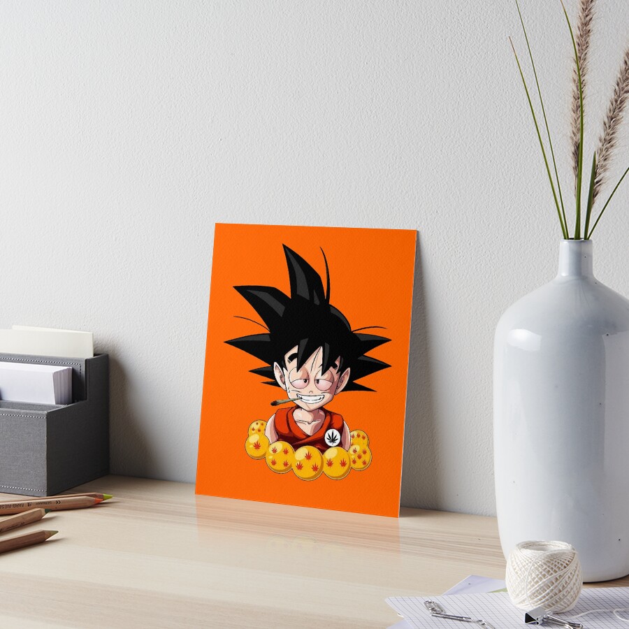 "Goku Smoke Weed" Art Board Print by LesleyUS | Redbubble