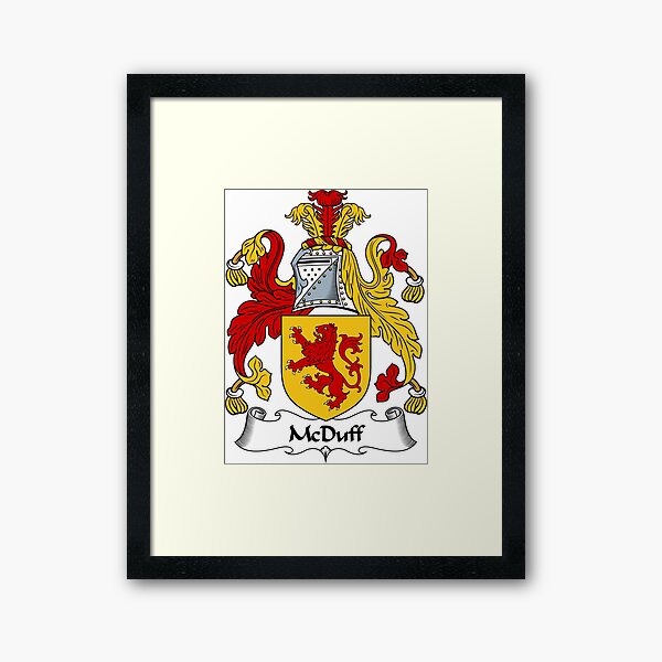 "McDuff Coat of Arms / McDuff Family Crest" Framed Art Print for Sale ...