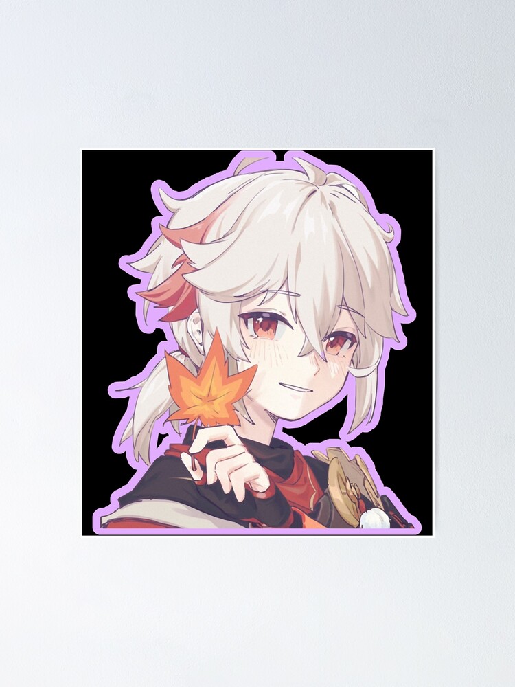 Póster «Kazuha - Genshin Impact Kaedehara Color Spatial Hoja roja» de ...
