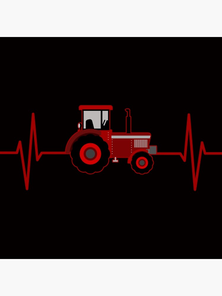 "Tractor Heart Beat EKG ECG LOVE Tractors" Photographic Print by ...