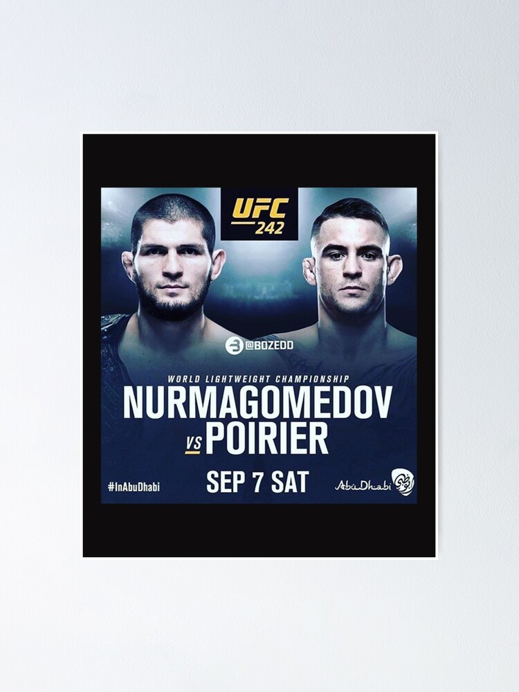"Official Khabib Nurmagomedov Abu Dhabi UFC 242 Vs Dustin Poirier Event ...