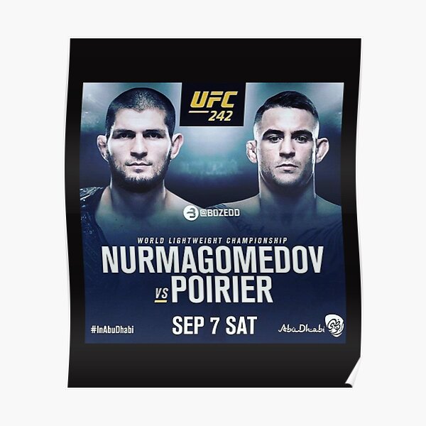 "Official Khabib Nurmagomedov Abu Dhabi UFC 242 Vs Dustin Poirier Event ...