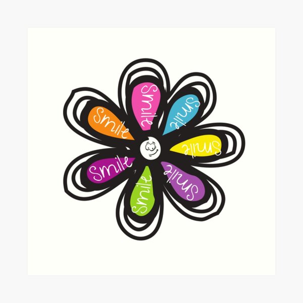 "Smiley flower " Art Print for Sale by Moonlight-Art- | Redbubble