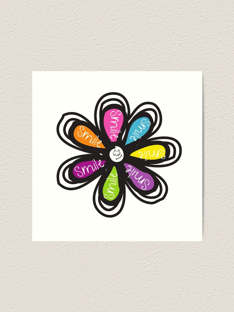 "Smiley flower " Art Print for Sale by Moonlight-Art- | Redbubble