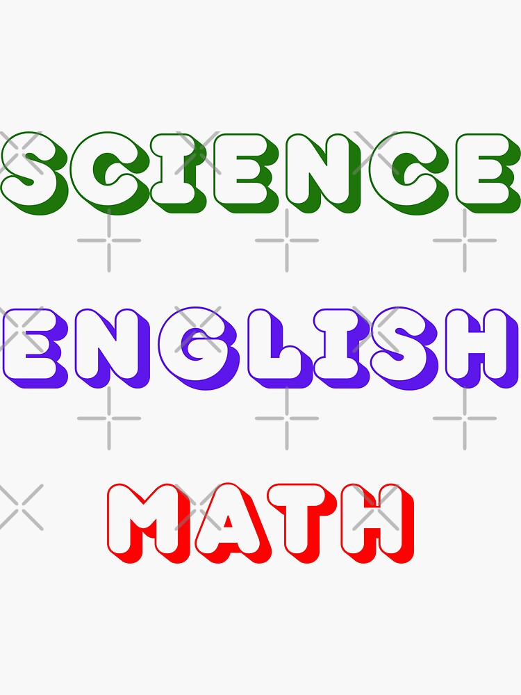 "Notebook stickers for core school subjects" Sticker for Sale by ...