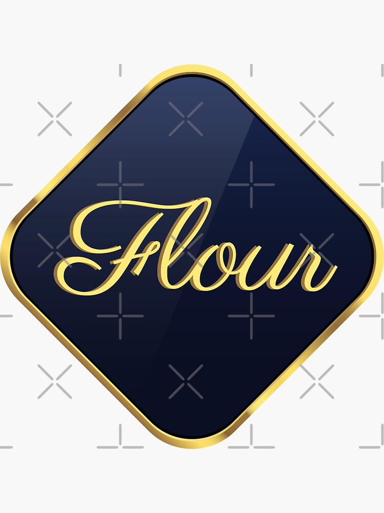 "Flour Luxury Labels" Sticker for Sale by GoodThingsOnly | Redbubble