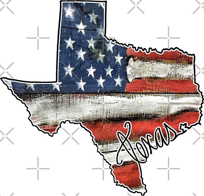 "Texas State Outline Flag USA" by Michael Garber | Redbubble