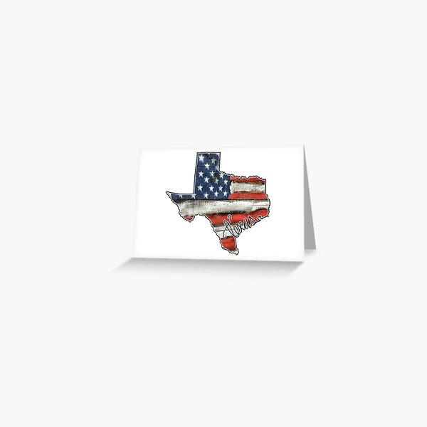 "Texas State Outline Flag USA" Greeting Card for Sale by Statepallets ...