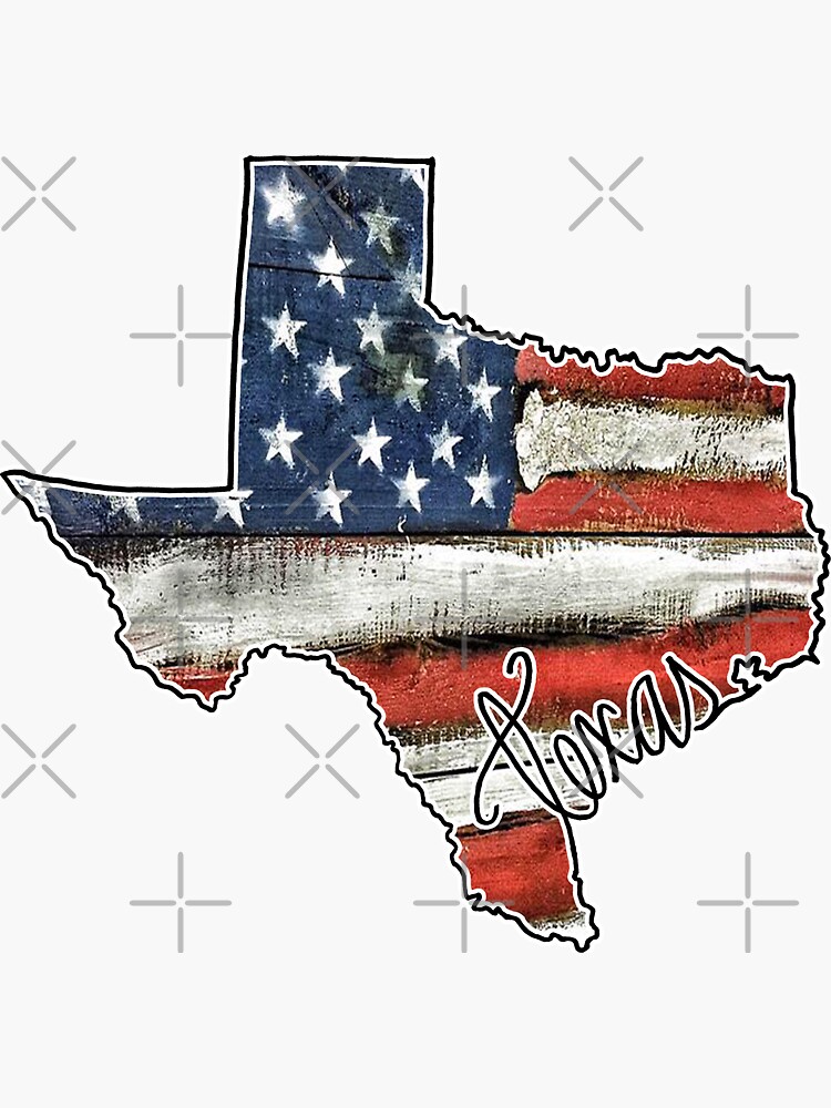 "Texas State Outline Flag USA" Sticker for Sale by Statepallets | Redbubble