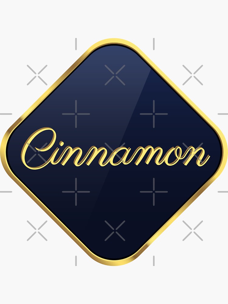 "Cinnamon Luxury Labels" Sticker for Sale by GoodThingsOnly | Redbubble