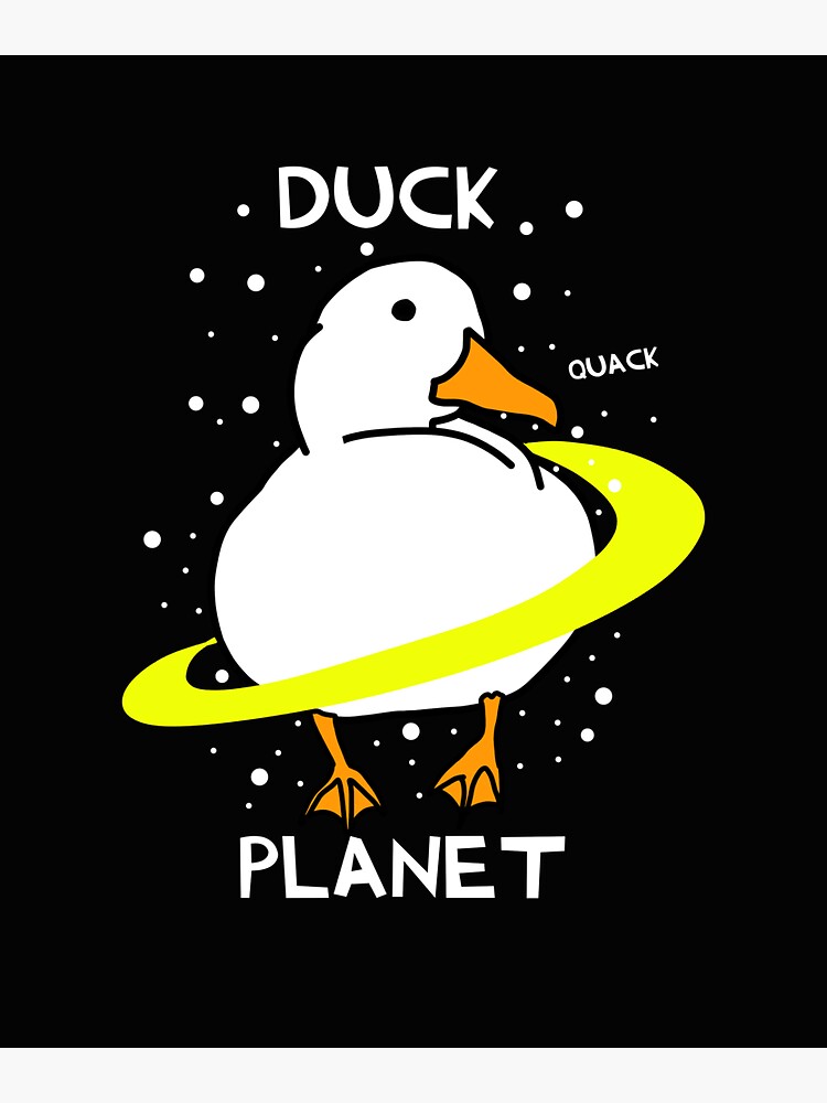 "Duck Planet Quack Design" Sticker for Sale by spacestuff- | Redbubble