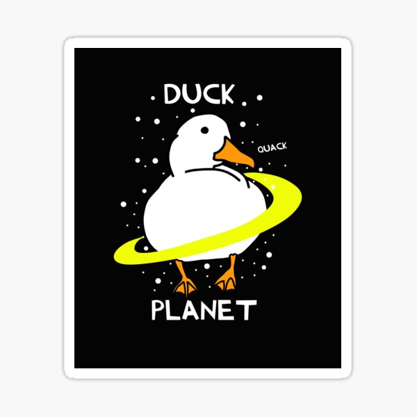 "Duck Planet Quack Design" Sticker for Sale by spacestuff- | Redbubble