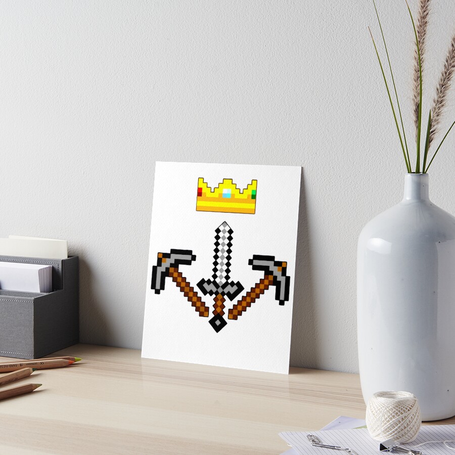 "Ranboos Minecraft Crown" Art Board Print by LindaEugene2 | Redbubble