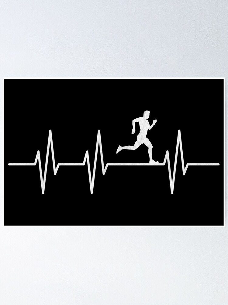 "Heartbeat Runner Running Man for marathon and cross country runners ...