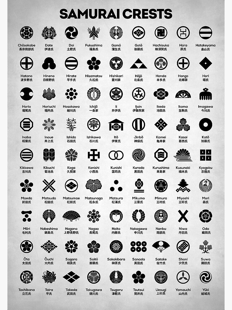 "Samurai Crests" Poster by innasoyturk | Redbubble