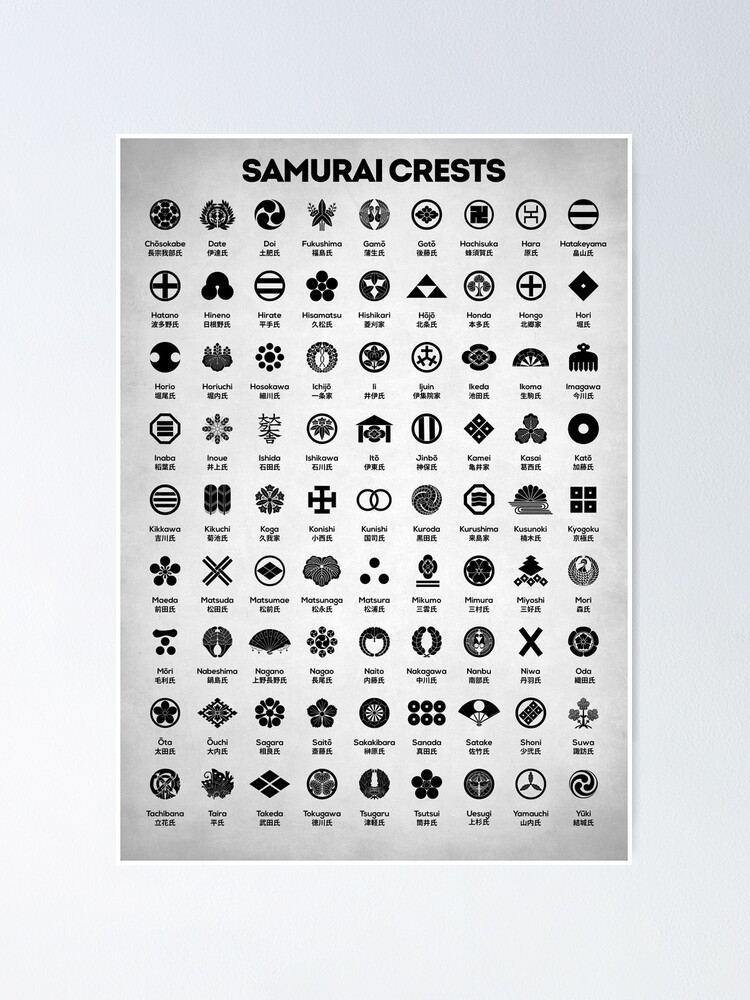 "Samurai Crests" Poster by innasoyturk | Redbubble