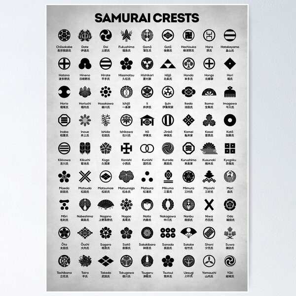 "Samurai Crests" Poster for Sale by Inna Soyturk | Redbubble