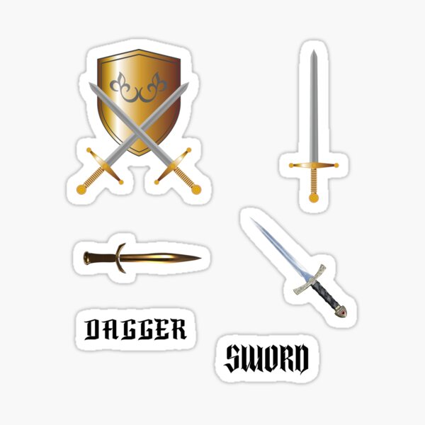 "Medieval Sword Pack Coat of Arms" Sticker for Sale by LeftFieldFunny ...