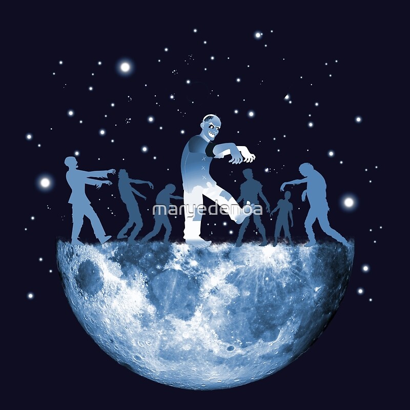 "MoonWalk - Moon Zombies" by maryedenoa | Redbubble