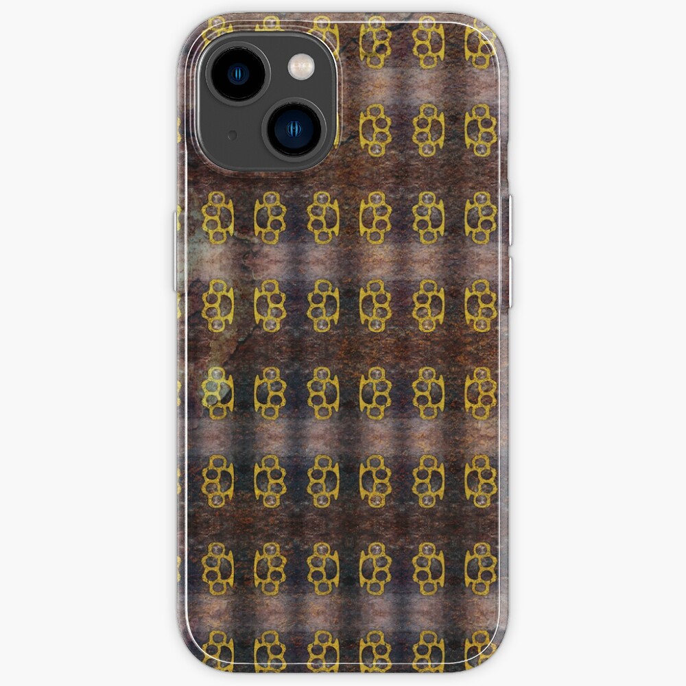 "Brass Knuckles Pattern" iPhone Case for Sale by creepyjoe | Redbubble