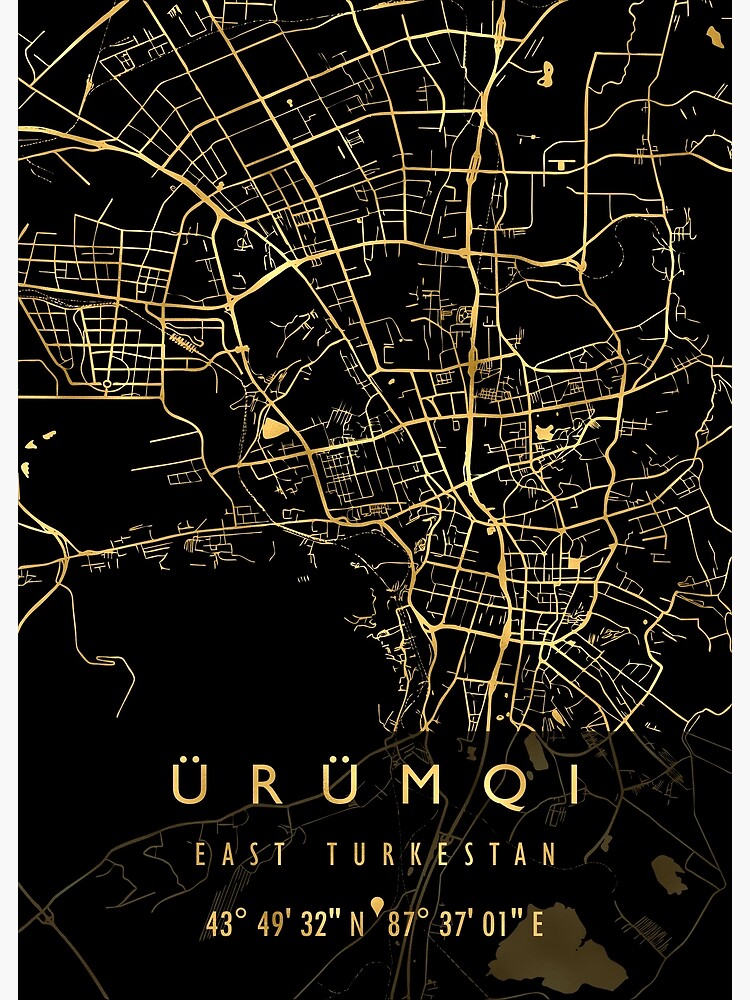 "URUMQI MAP EAST TURKESTAN" Poster for Sale by hatimelhag | Redbubble
