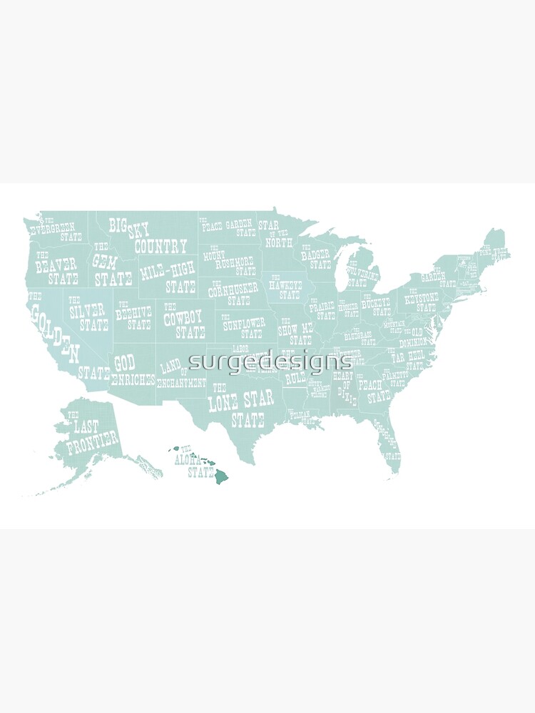 USA State Slogans Art Print By Surgedesigns Redbubble usa-state-slogans-art-print-by-surgedesigns-redbubble