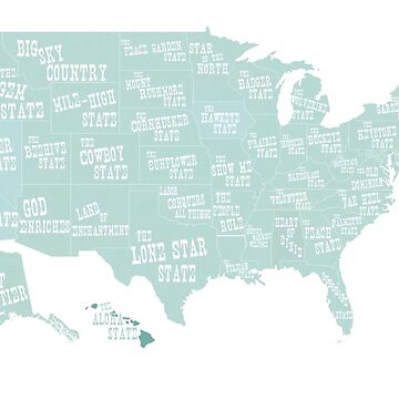 "USA state slogans" Postcard for Sale by surgedesigns | Redbubble