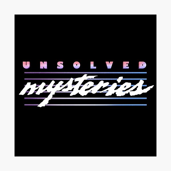 "Unsolved Mysteries Original Logo" Photographic Print for Sale by ...