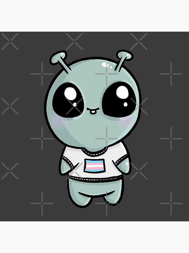 "Cute Alien UFO Transgender Trans Flag LGBTQ" Poster by Nyn4 | Redbubble