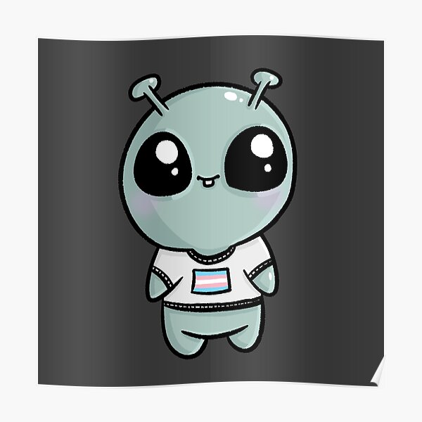 "Cute Alien UFO Transgender Trans Flag LGBTQ" Poster by Nyn4 | Redbubble