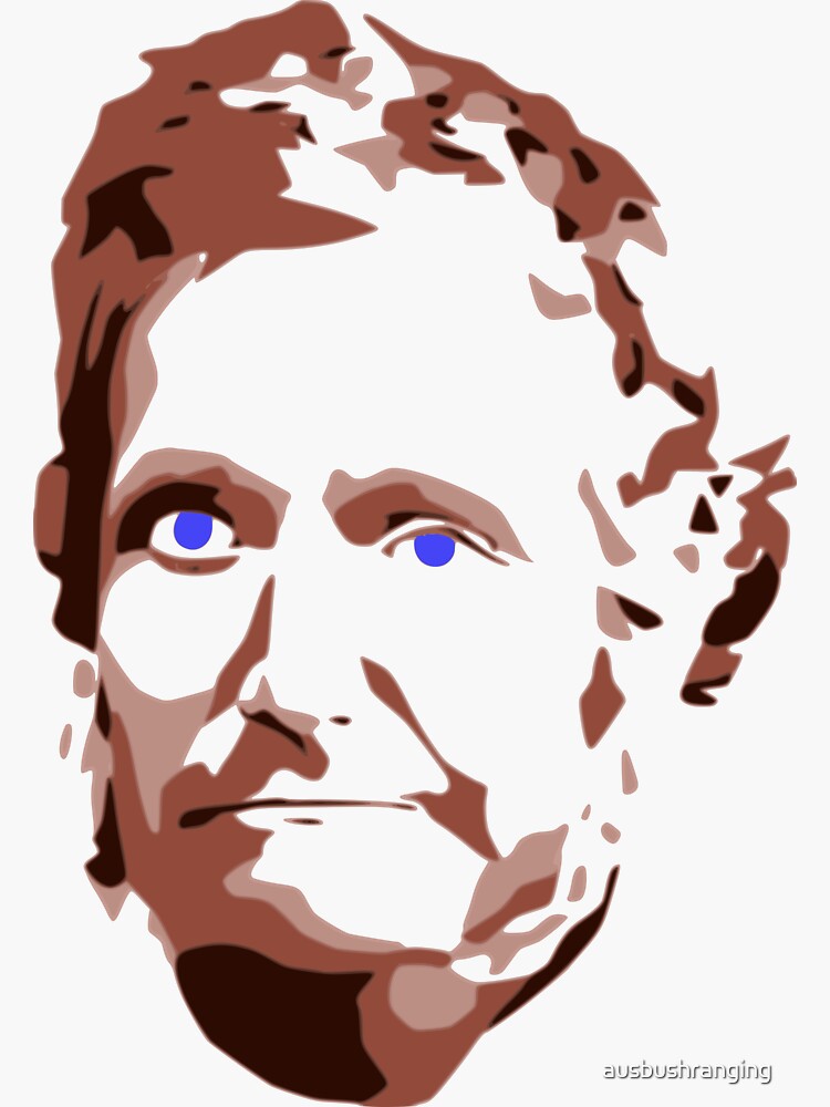 "Martin Cash (abstract)" Sticker for Sale by ausbushranging | Redbubble