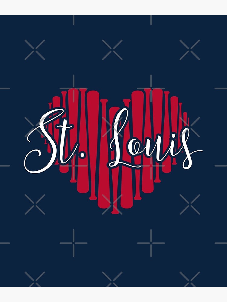 "Cute I Love St. Louis Baseball Bat Heart" Poster by toutwearapparel ...