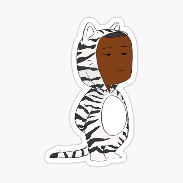 "Pensive Tiger" Sticker for Sale by CattyCornerArt | Redbubble
