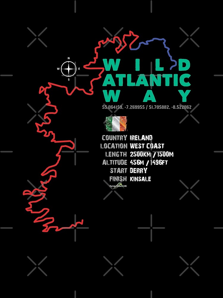 "Wild Atlantic Way Ireland Sticker & T-Shirt 02" Poster for Sale by ...