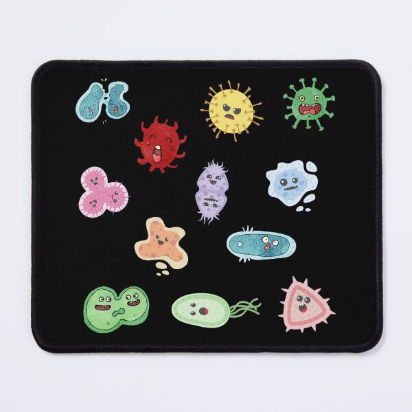 "Cute Microbes Bacteria, Virus, Ecoli MicroBiology Seamless Pattern ...
