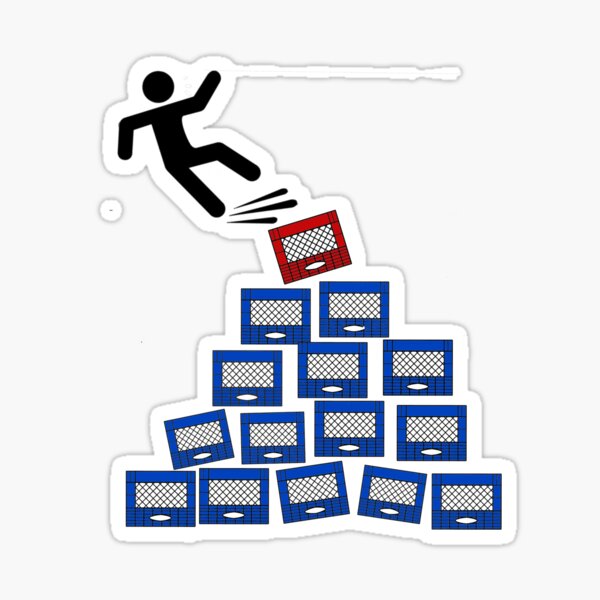 "milk crate - milk crate challenge" Sticker for Sale by Greenpills ...